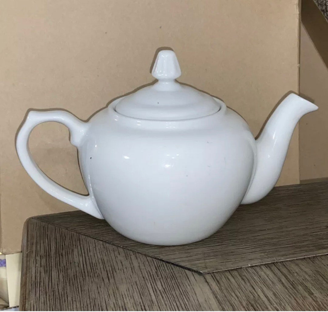 BIA Codon Bleu White Porcelain Teapot - Etsy