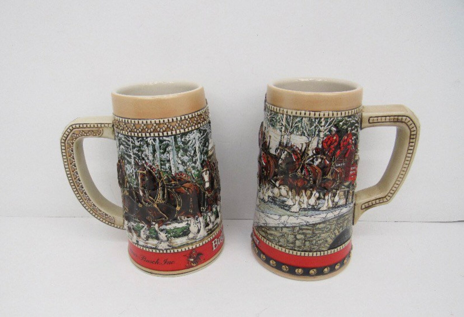 Vintage 1988 Pair Ceramarte Budweiser Beer Steins - Limited Edition - Etsy