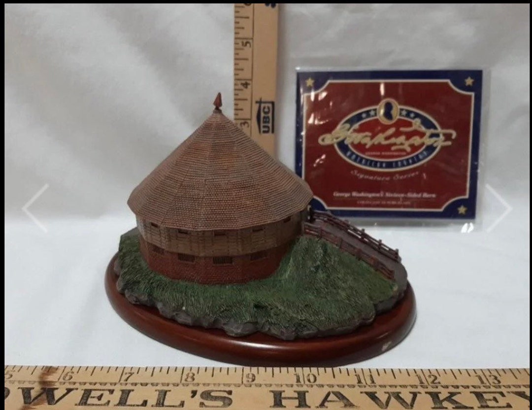 Vintage Ertl George Washington Collectible 16 Sided Barn - Cold-cast in ...