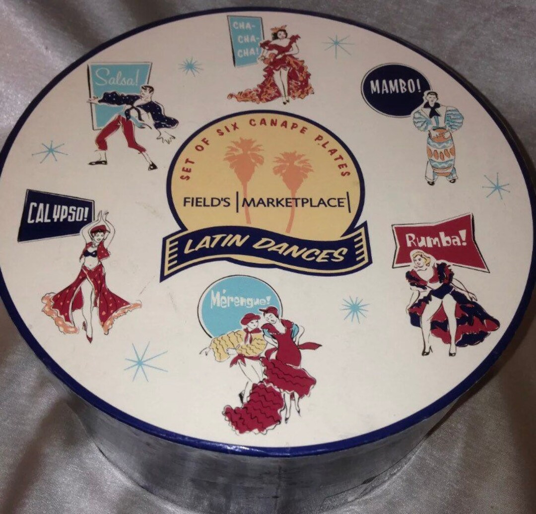 Field’s Marketplace NIB 6 Latin Dances Canapé/desert Plates - Etsy