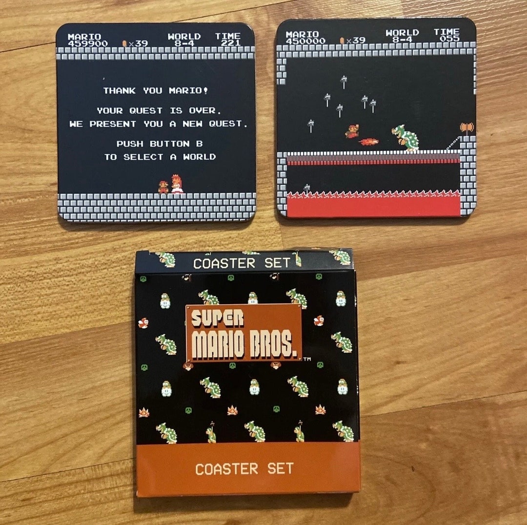Culturefly Super Mario Bros Brothers NES Coaster Set of 2 - New - Etsy