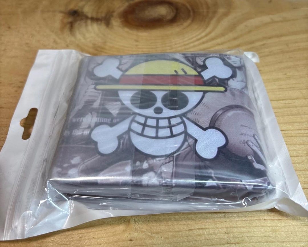 Luffy Pirate Bi-fold Anime Wallet With Zipper Coin Pocket - Etsy