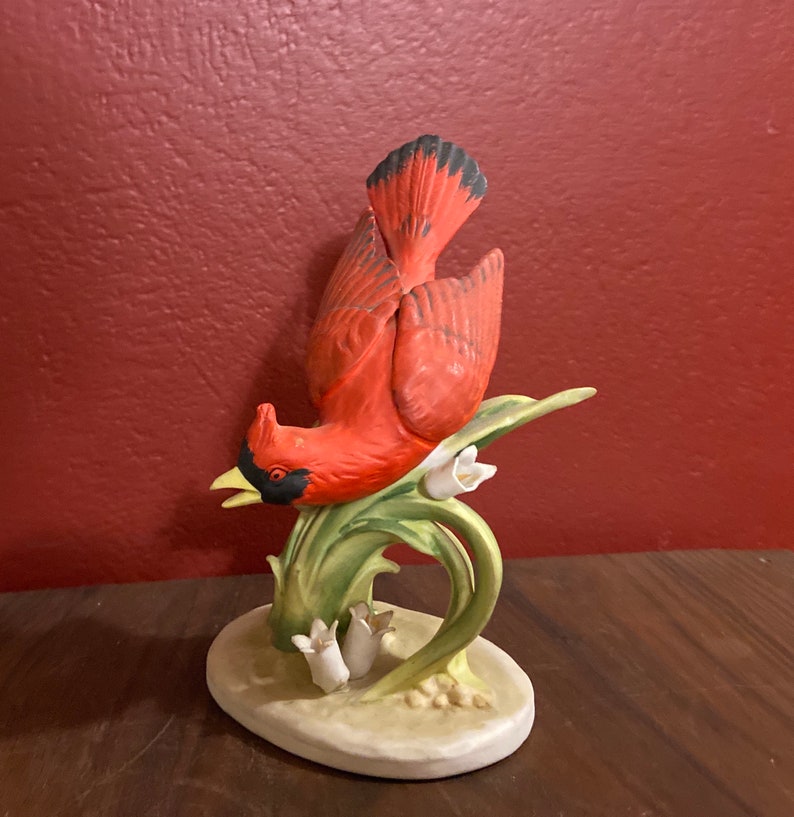 Vintage Lefton China Hand Painted Cardinal Figurine Head Down - Etsy