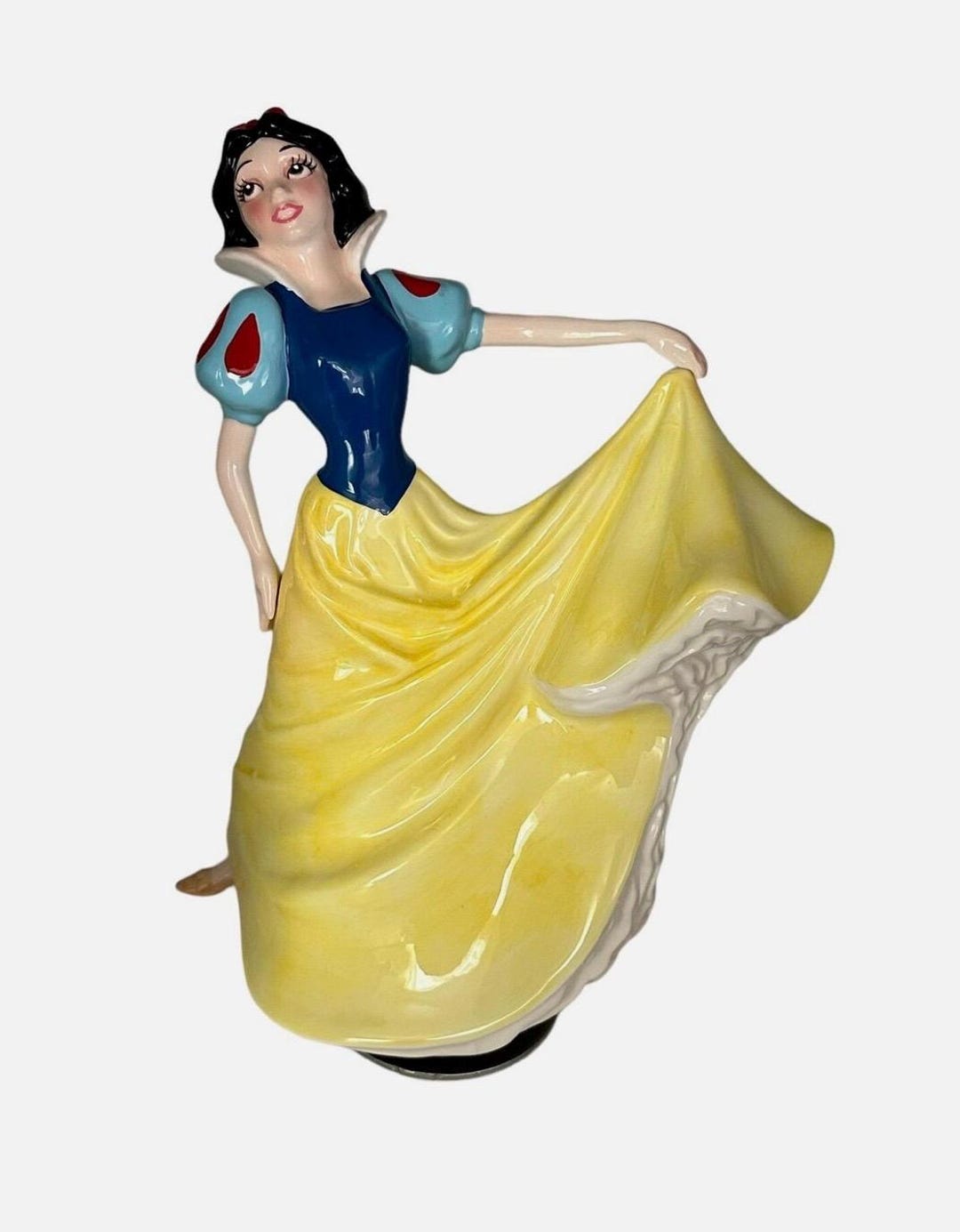 Schmid Walt Disney Snow White Figurine Hand Painted 7.5” Rotating Music ...