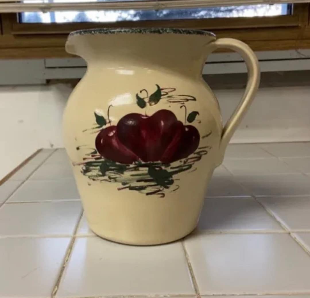 Vintage Collectible Casey Pottery Marshall Texas Pottery Apple Pitcher ...