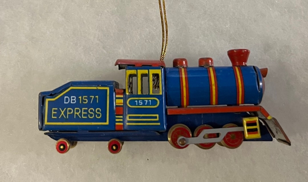 Vintage Collectible Tin Train Engine Tree Decoration Made in Germany - Etsy