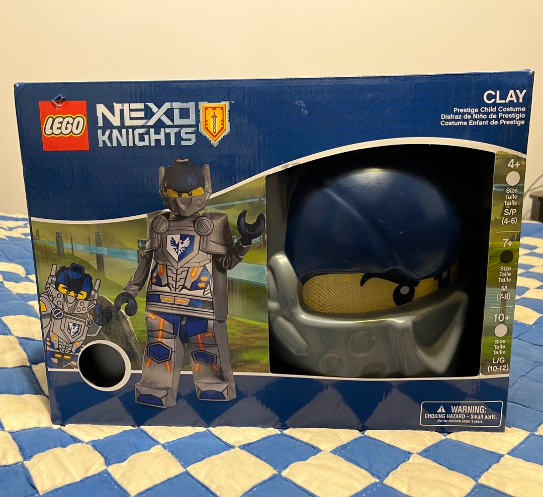 Lego Nexo Knights Clay Prestige Minifigure Halloween Costume Size M(6-8 ...