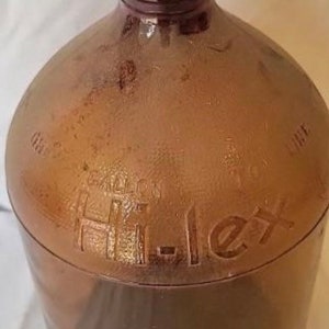 Vintage 1950s Hi-lex Duraglass 1 Gallon Amber Glass Bleach Jug - Etsy