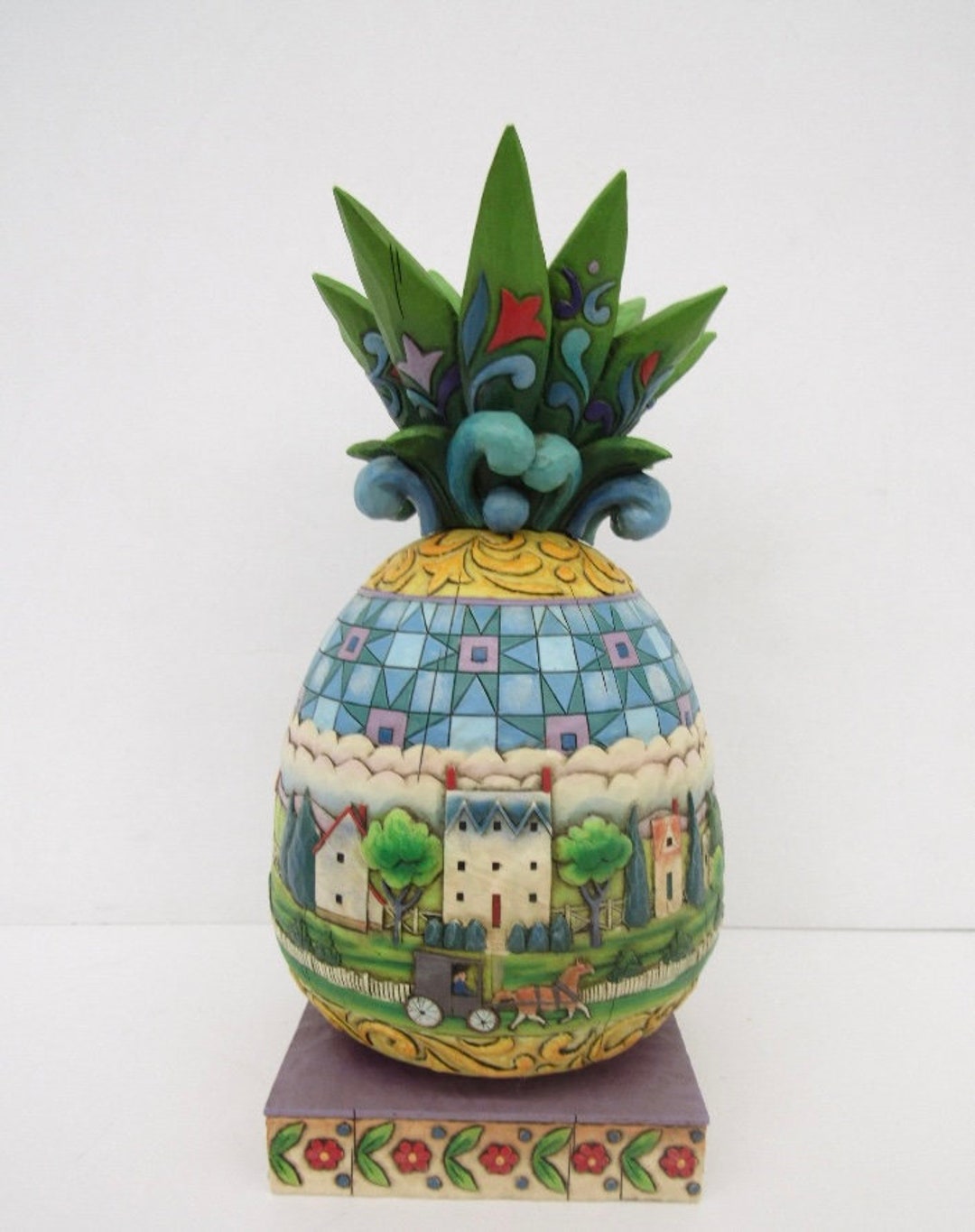 Vintage Collectible Jim Shore welcome All 4007666 Pineapple Village ...