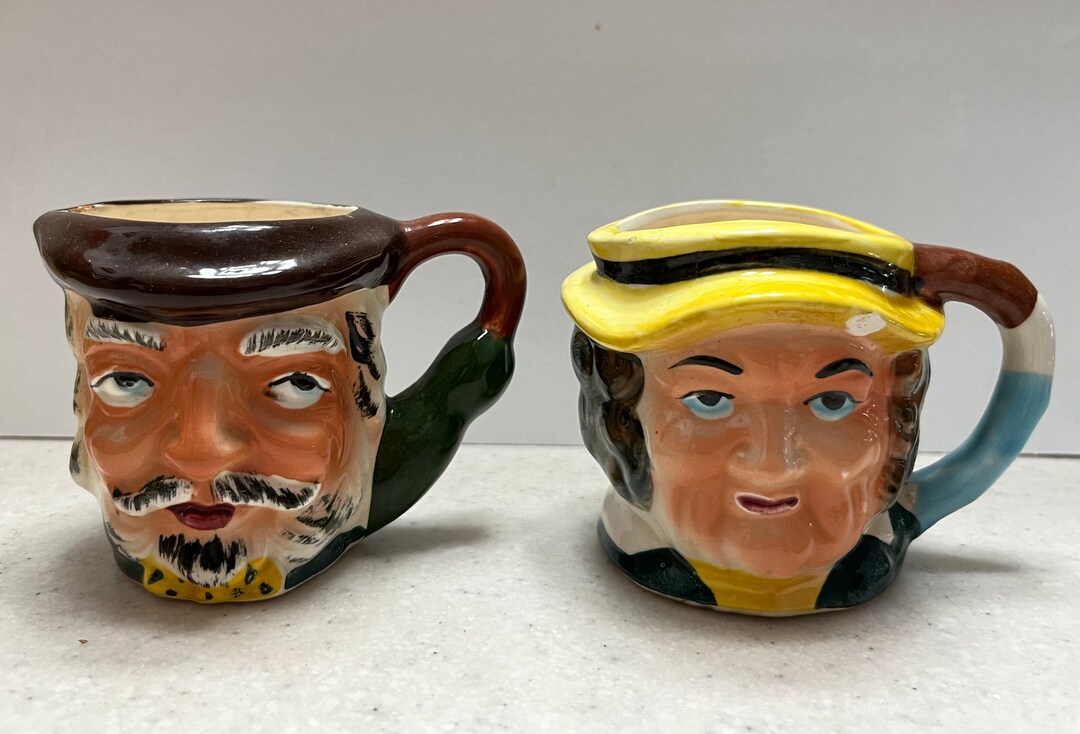 Vintage Collectible Pair of Toby Royal Doulton Style Jug/creamer Cups ...