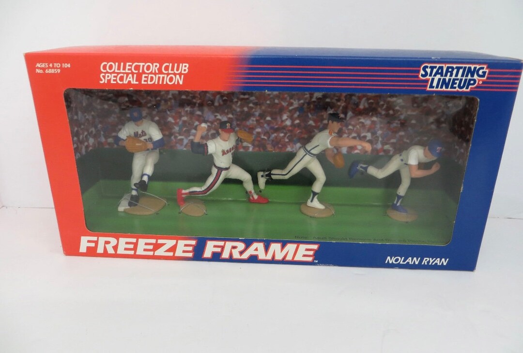 Vintage Collectible 1995 Starting Lineup Nolan Ryan Freeze Frame Collectors Club Plexiglass ...