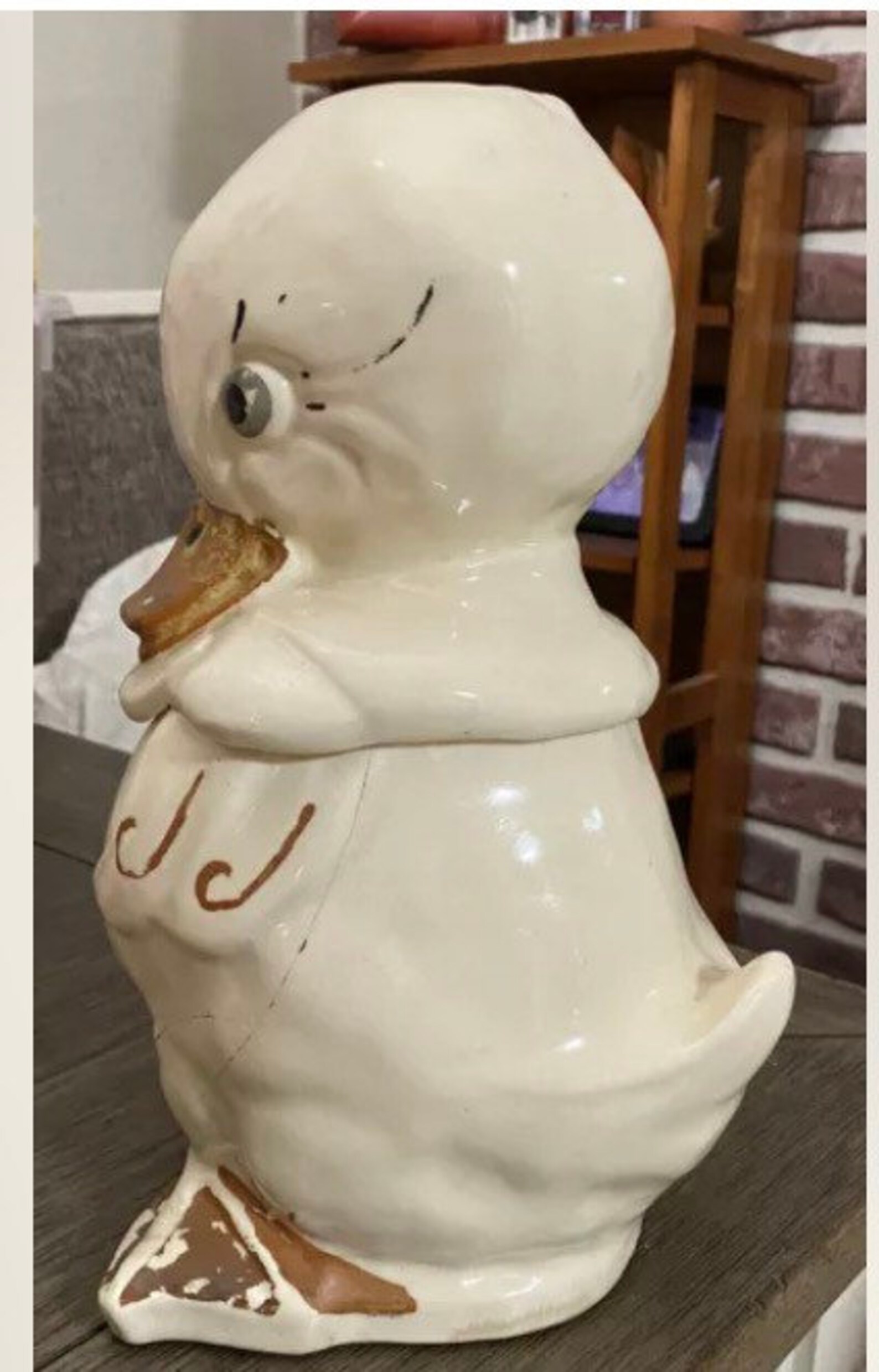 Vintage Duck Cookie Jar - Hull #988 Pottery - USA Cold Painted Farm ...