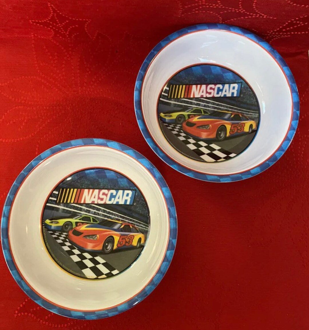 Vintage Two 2 Childrens NASCAR Bowls - Etsy