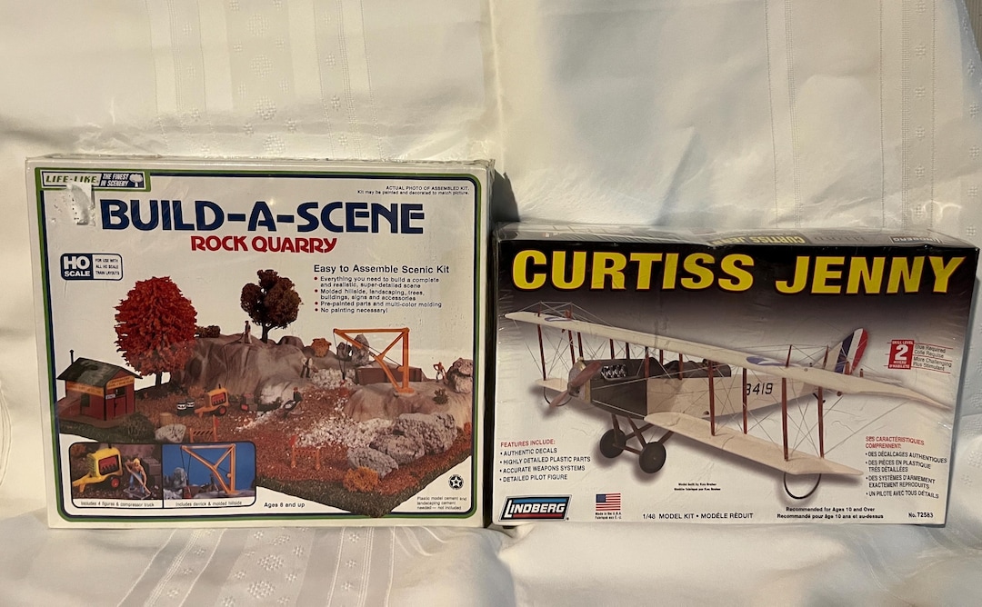 Vintage Building Kits HO ‘build A Scene Rock Quarry’ and ‘curtis Jenny ...