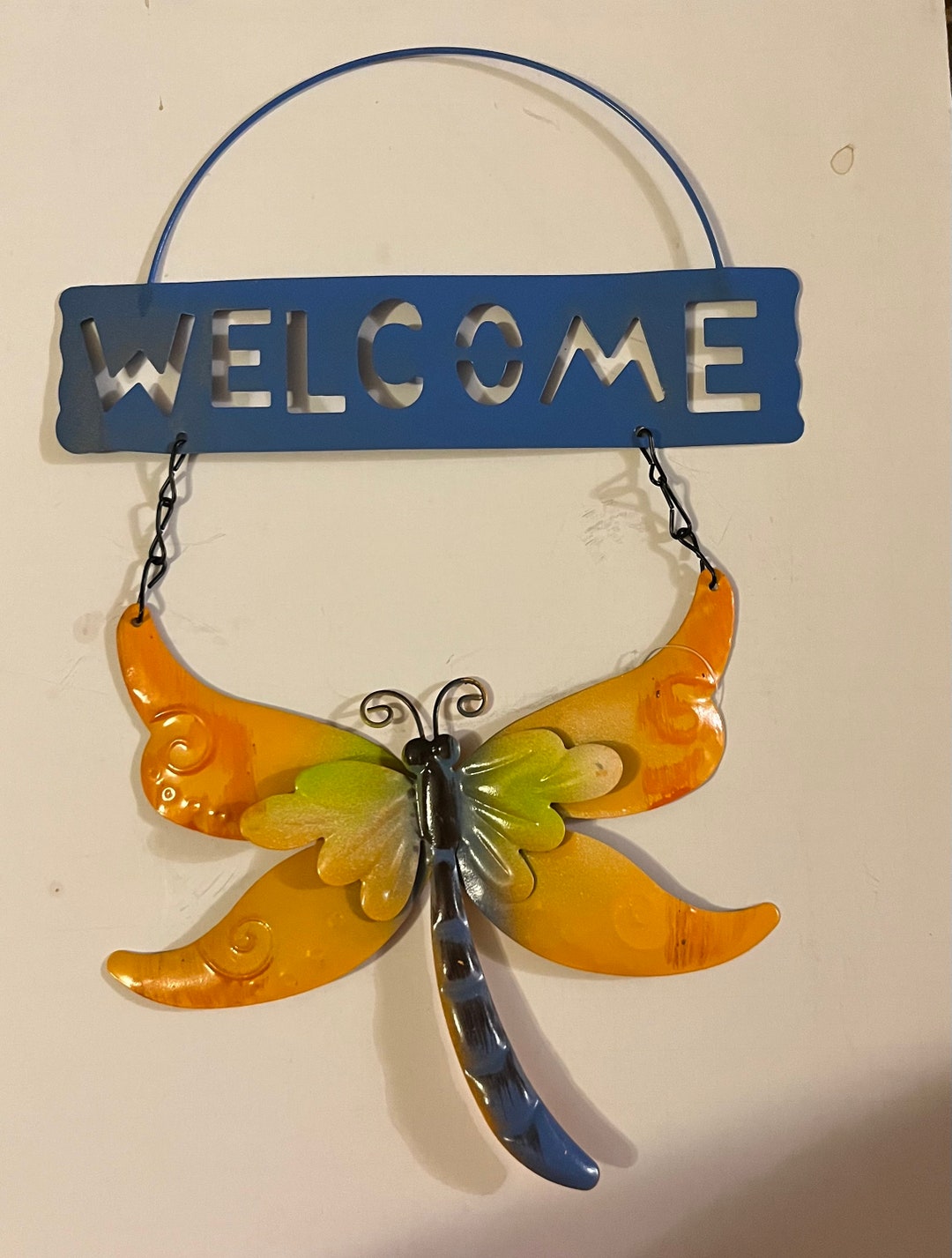Collectible Colorful Dragonfly Welcome Sign - Etsy