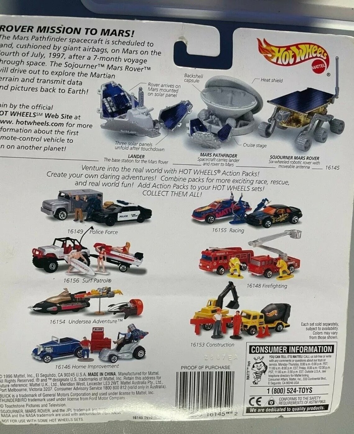 Vintage 1996 Hot Wheels JPL Sojourner Mars Rover Action Pack - Etsy