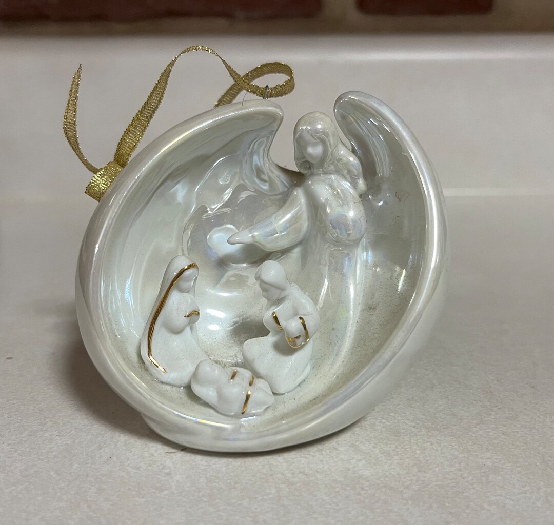 Vintage Collectible Apple Tree Design, Nativity Scene, Christmas ...