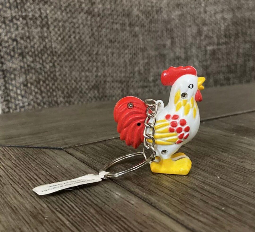 Chicken Key Chain When the Button on the Side is Pushed the - Etsy