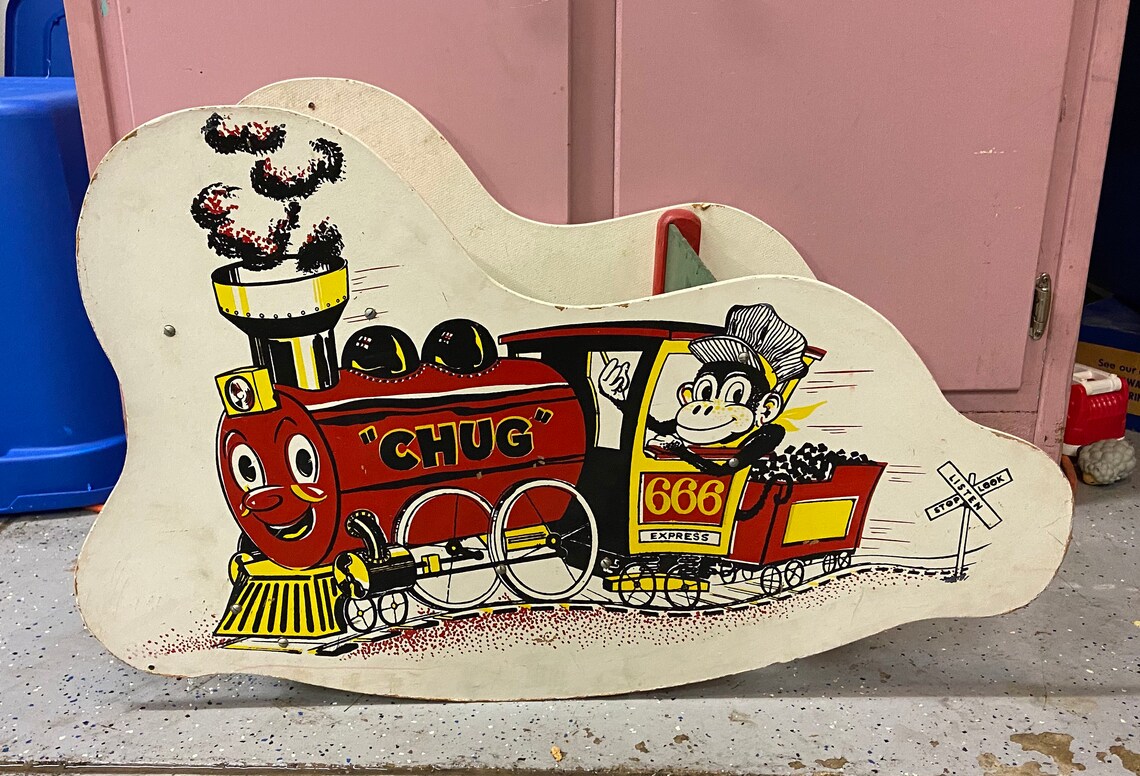 Antique Wooden Two-sided Train Childs Shoo Fly Rocker - Etsy