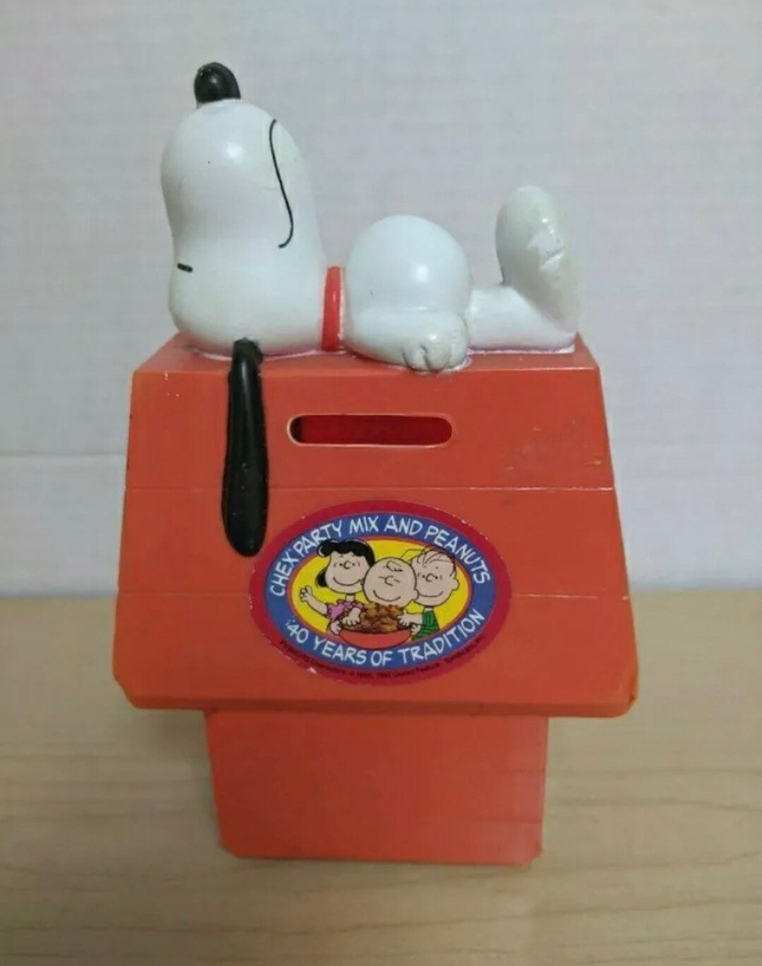 Vintage Snoopy Doghouse Bank - Chex Party Mix Red - Etsy