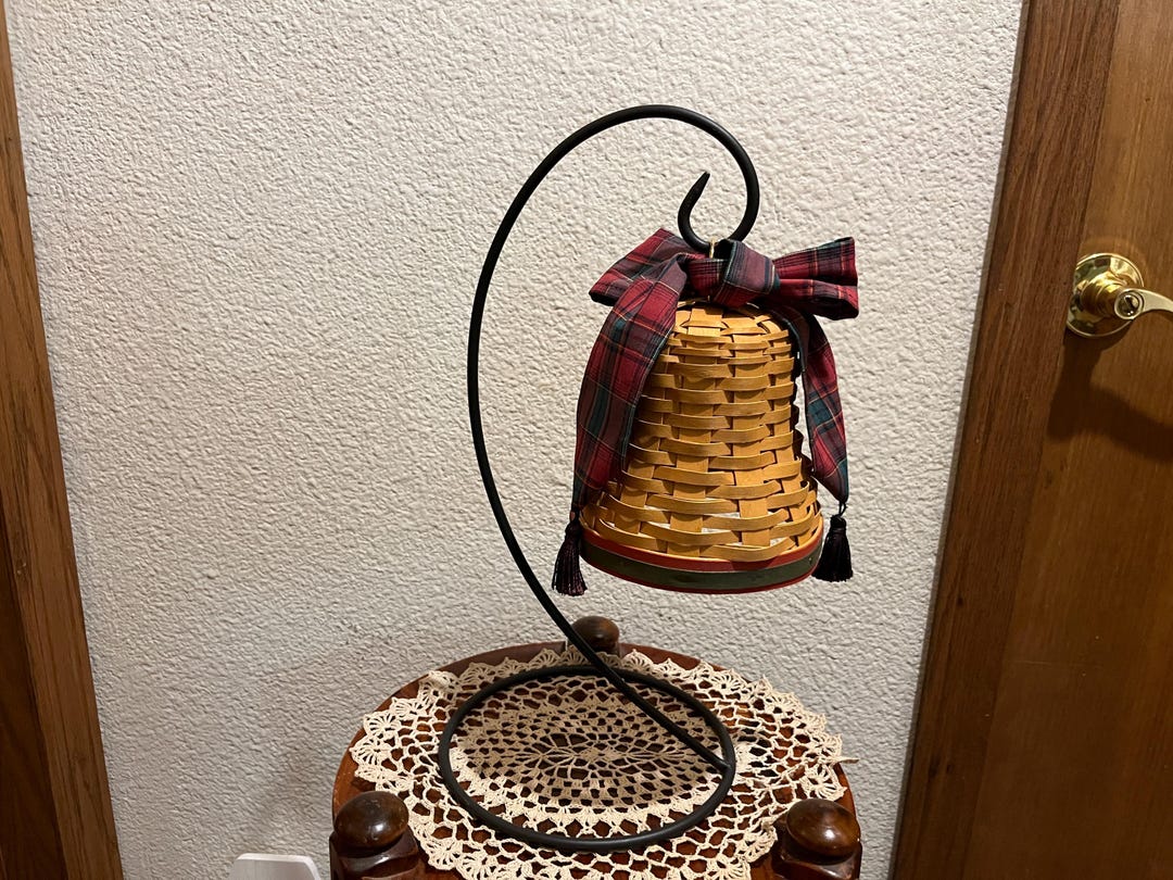 Vintage 2000 Longaberger Noel Bell Basket With Red & Green Bow Hanging ...