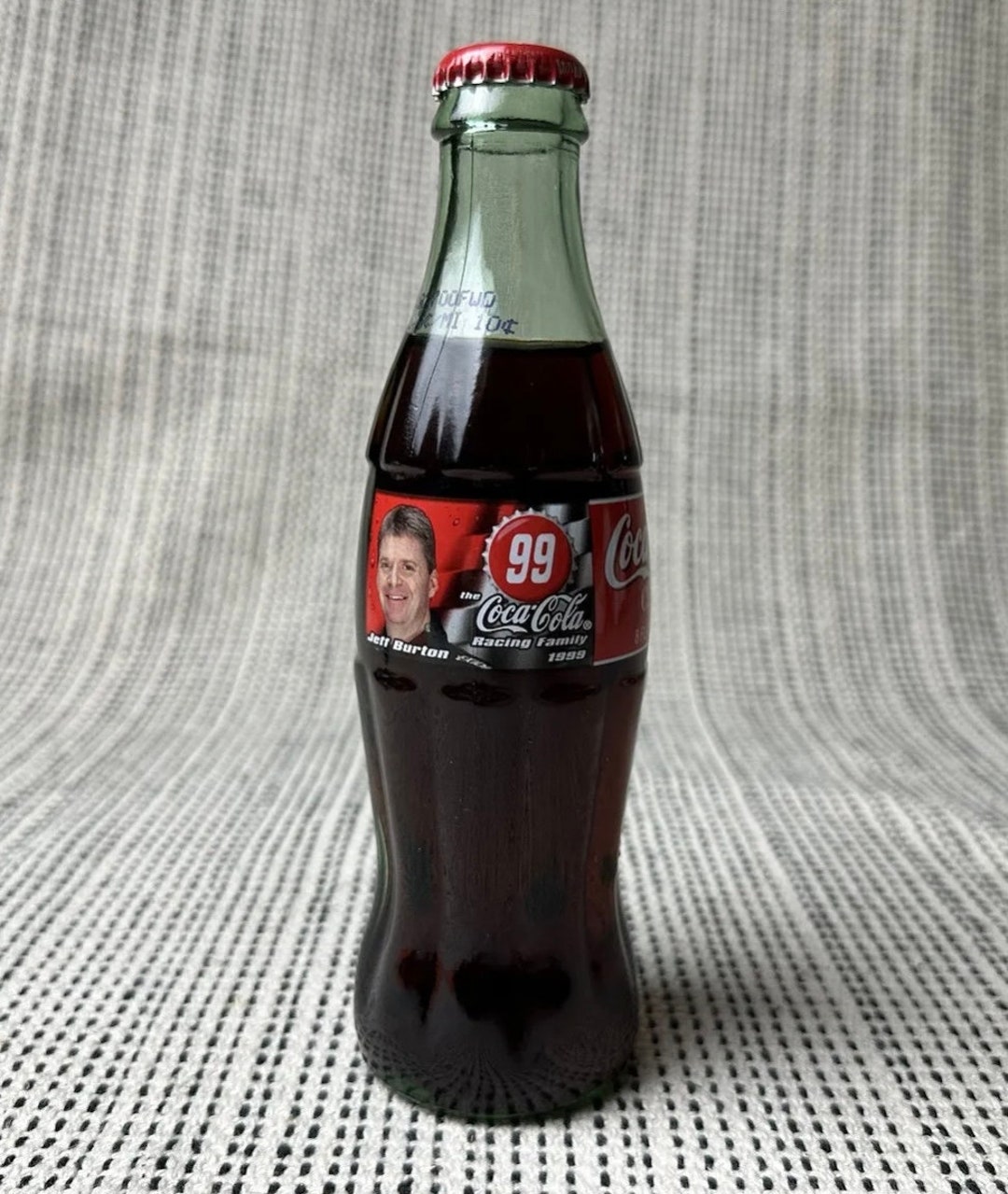 Vintage Collectible 1999 NASCAR Coca-cola Bottle #99 Jeff Burton Racing ...