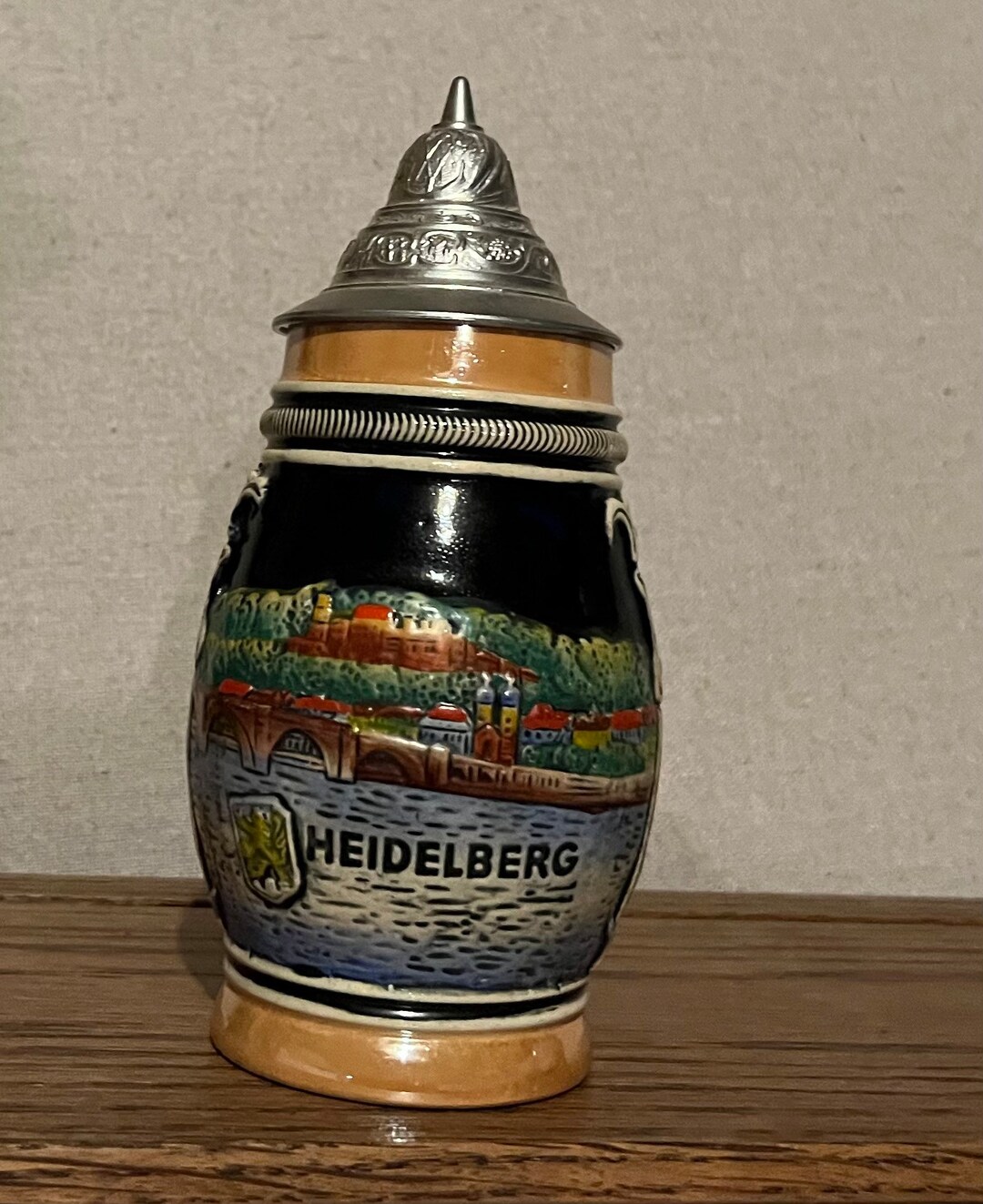 Vintage Collectible West German Stein - Heidelberg, Perkeo & Fass - Etsy