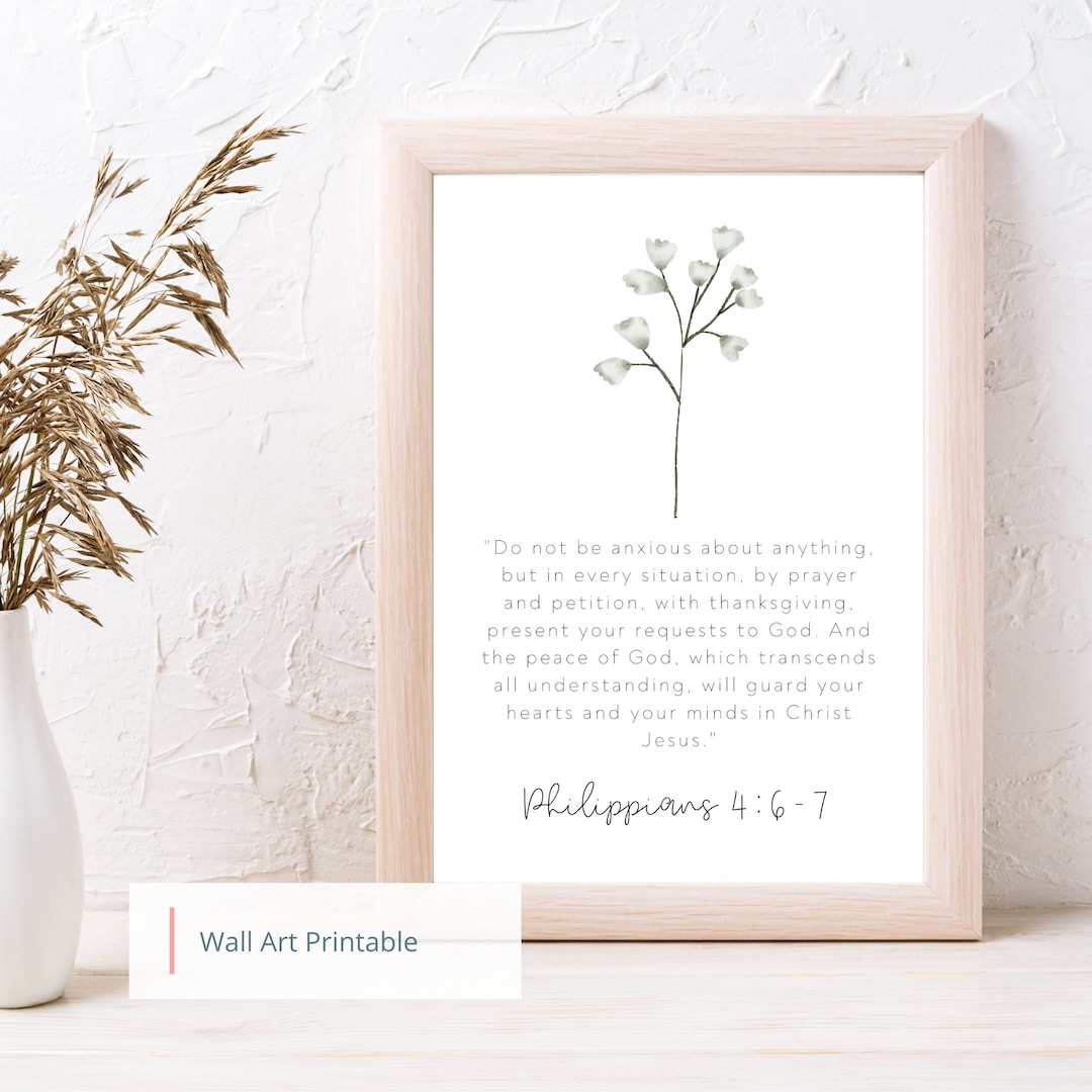 Philippians 4:6-7 Printable Art (DIGITAL DOWNLOAD) - Etsy
