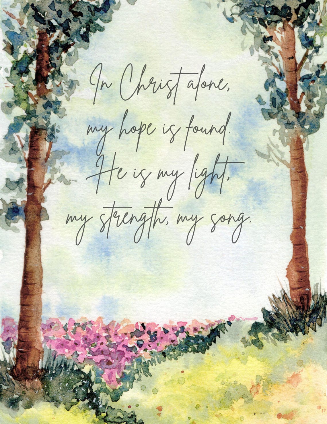 In Christ Alone HYMN Printable Art (DIGITAL DOWNLOAD) - Etsy