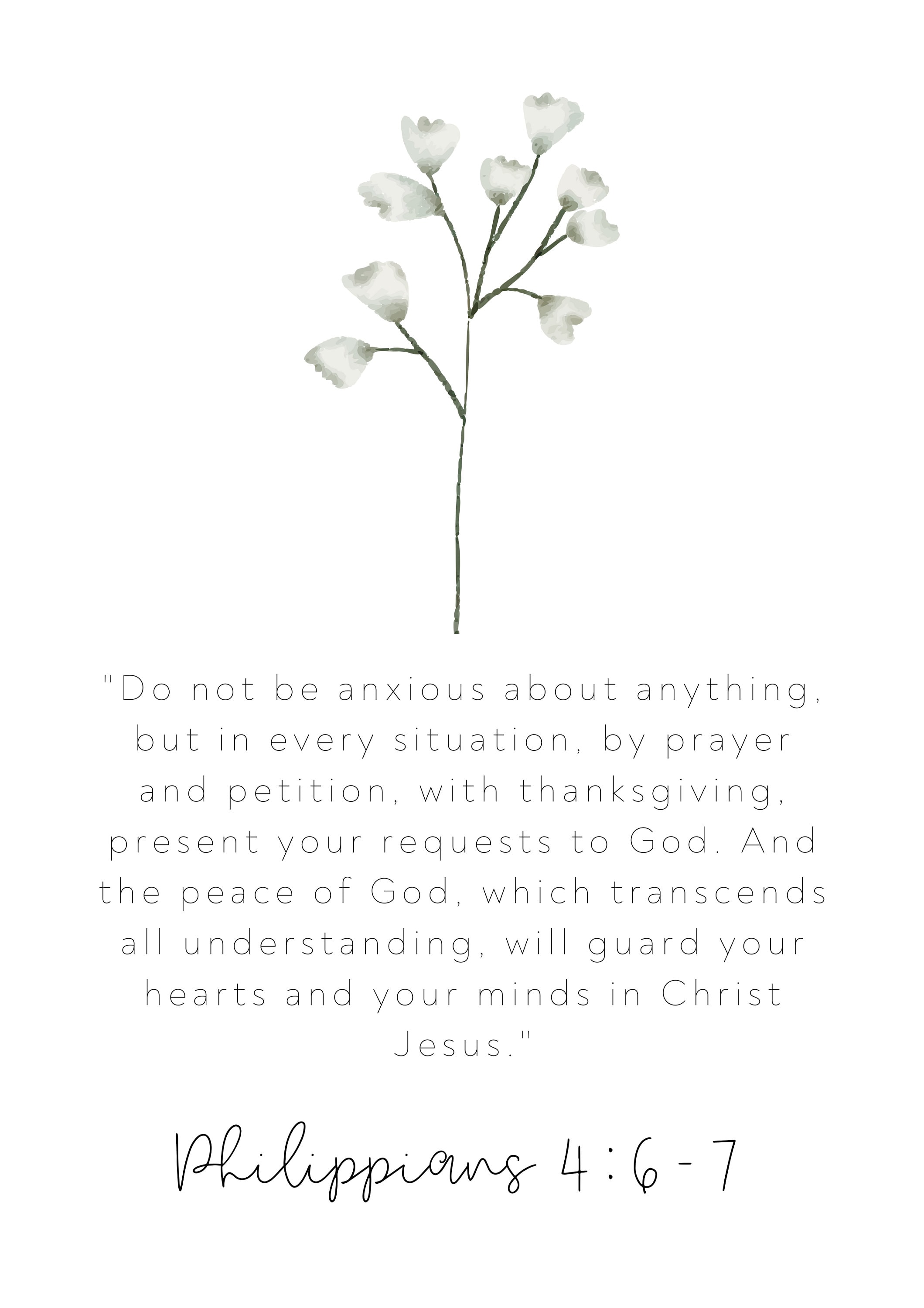 Philippians 4:6-7 Printable Art (DIGITAL DOWNLOAD) - Etsy