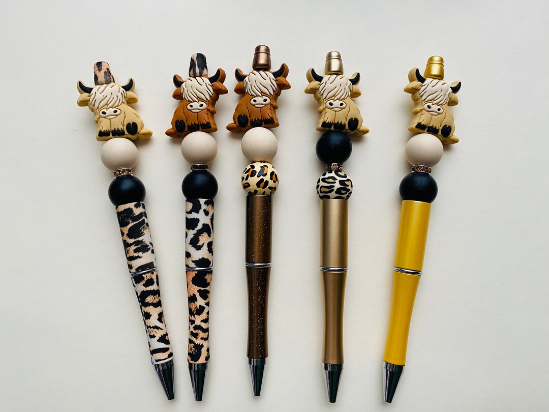 Cow Silicone Beaded Pens, Cows, Beaded Pens, Silicone Bead, Journaling ...