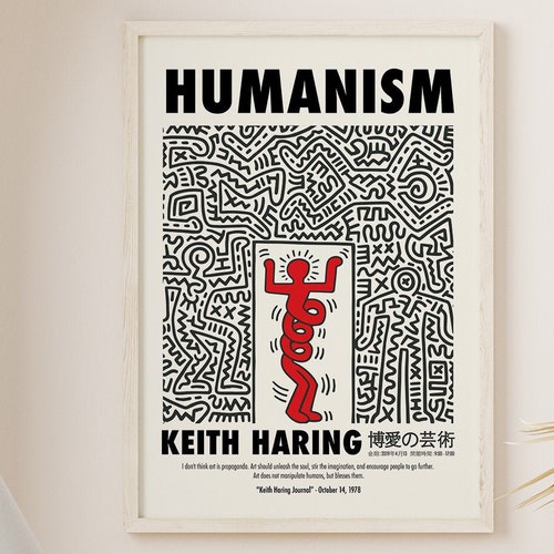 Keith Haring Humanism Exhibition Poster Keith Haring Print - Etsy