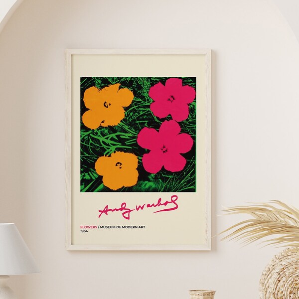 Andy Warhol Flowers Poster - Etsy