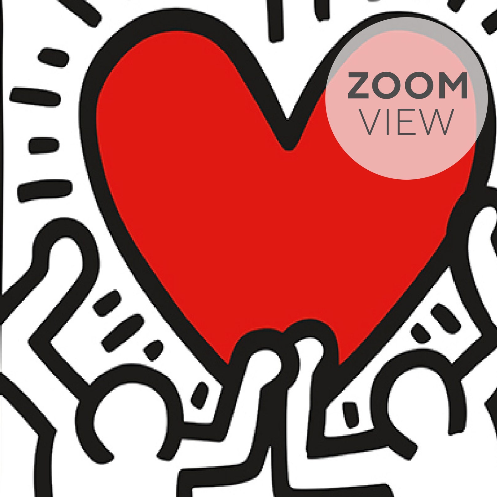 Keith Haring Love Heart Exhibition Poster Haring Print | Etsy