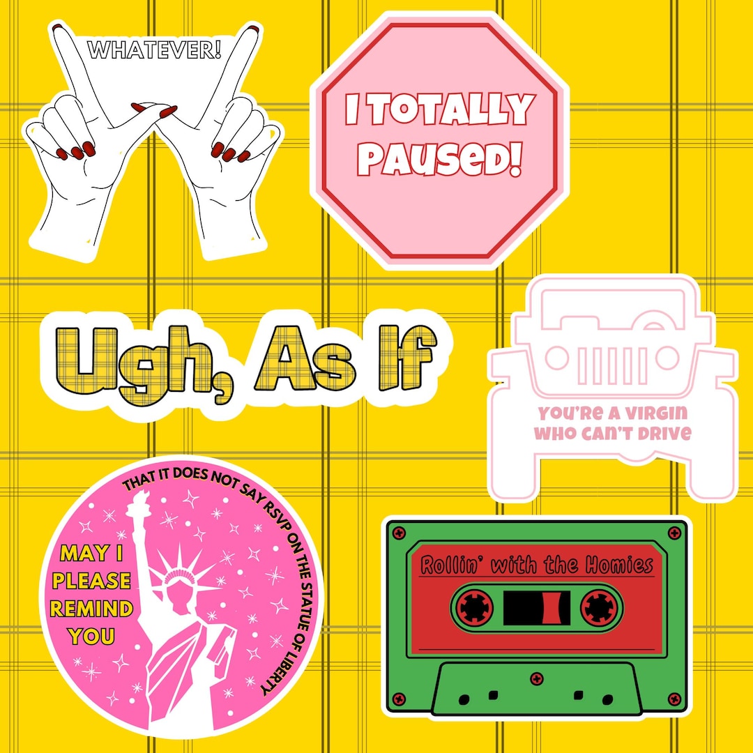 Clueless Waterproof Vinyl Sticker Laptop Stickers Water Bottle Sticker ...