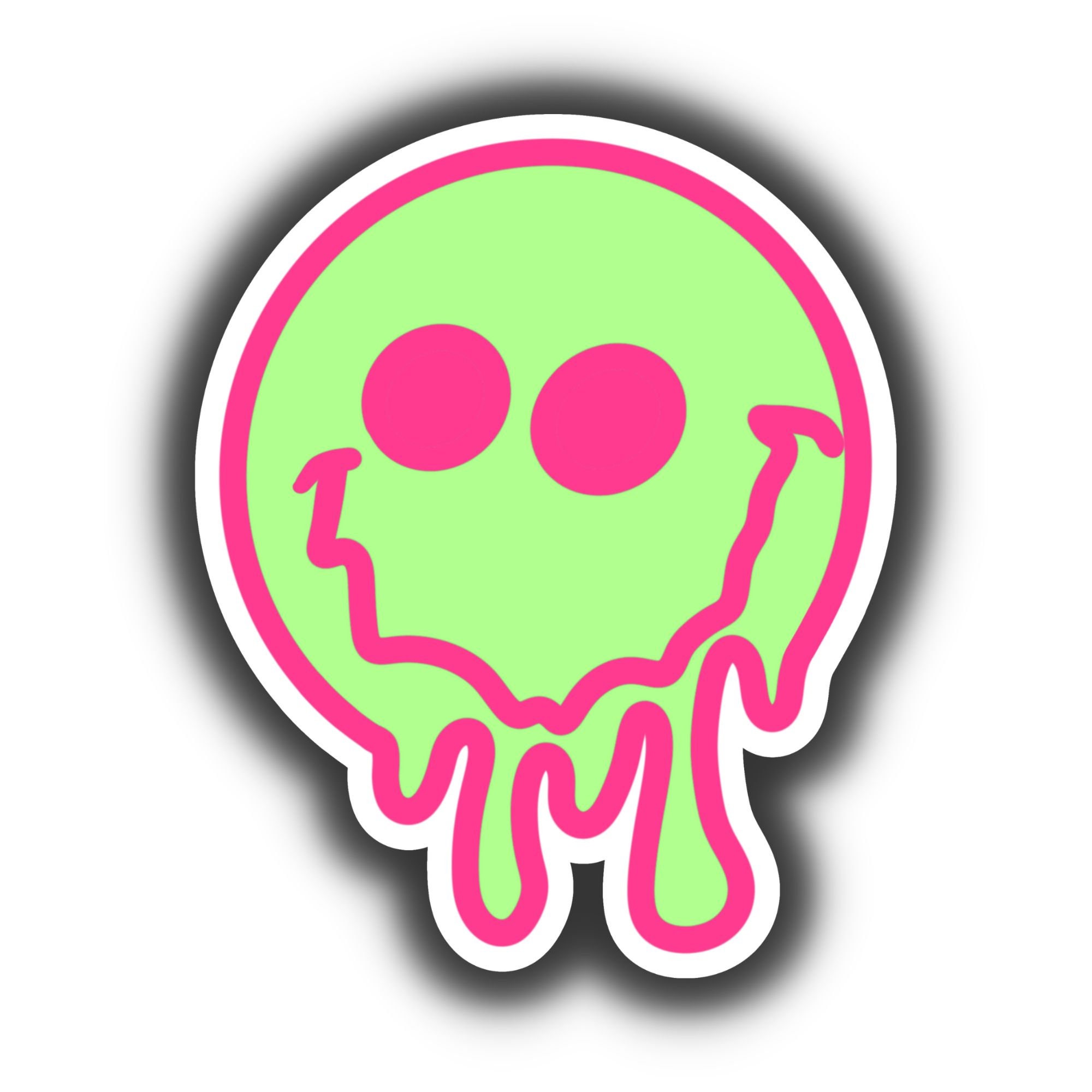 Melting Trippy Smiley Faces Waterproof Vinyl Sticker Laptop - Etsy