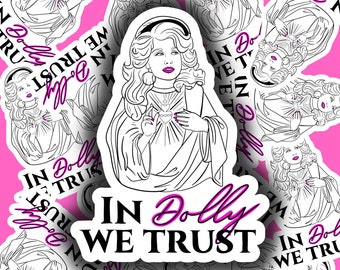 In Dolly We Trust Stickers - Etsy