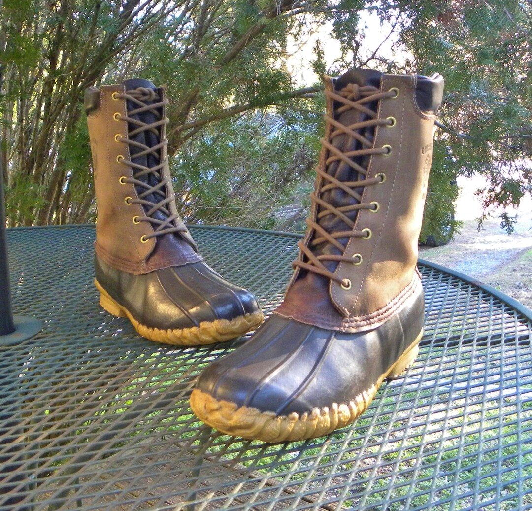 Vintage USA Chippewa DUCK BOOTS Leather Uppers/rubber Soles - Etsy