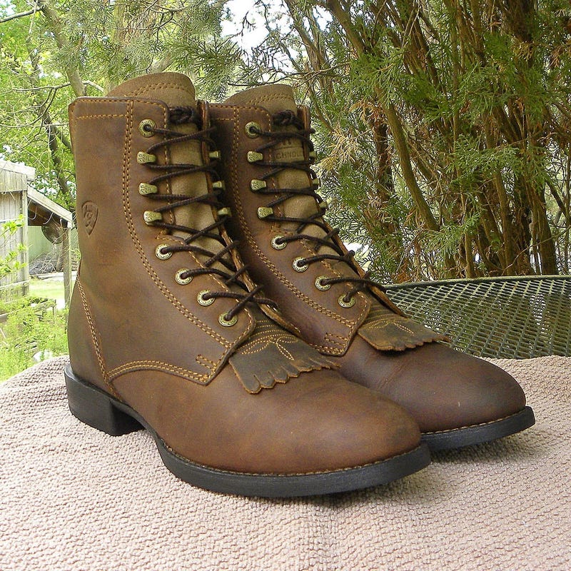 Brown Lace up Boots - Etsy