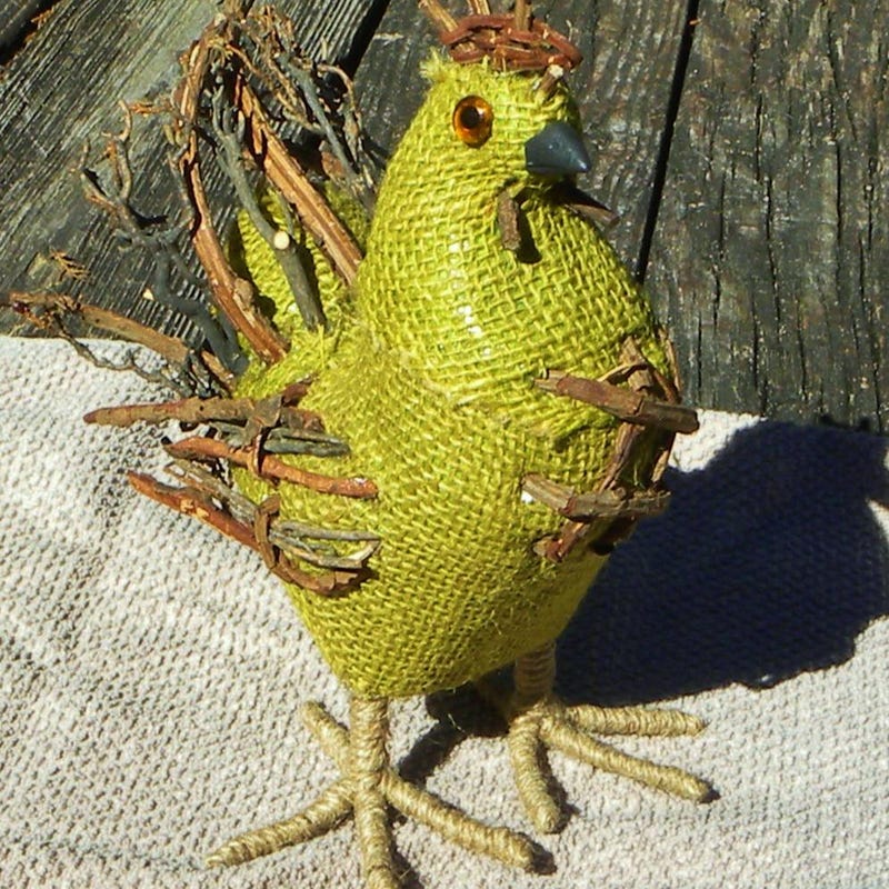 Burlap Bird - Etsy