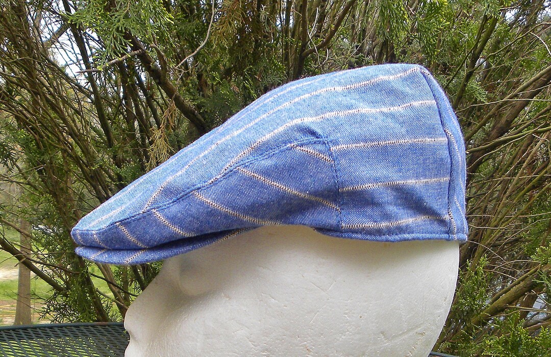 STETSON NOS Blue Linen Golf CAP Summer Striped Denim Look Sporty ...
