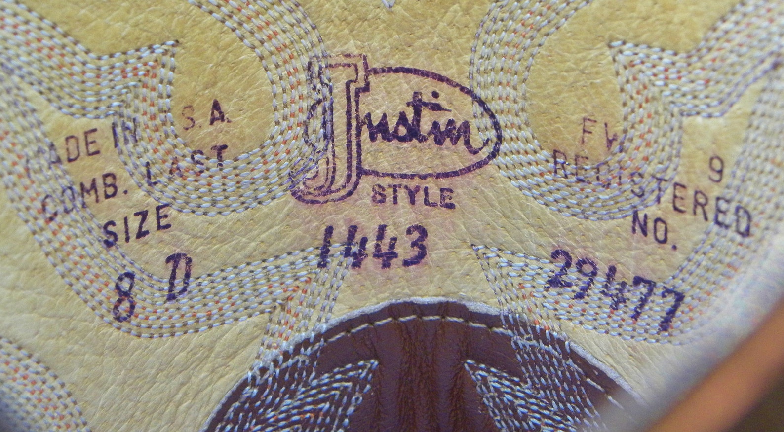 Vintage USA Justin All Leather Western Boots - Brown Bullhide Feet New ...