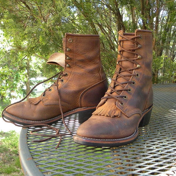 Lace up Packer Boots - Etsy