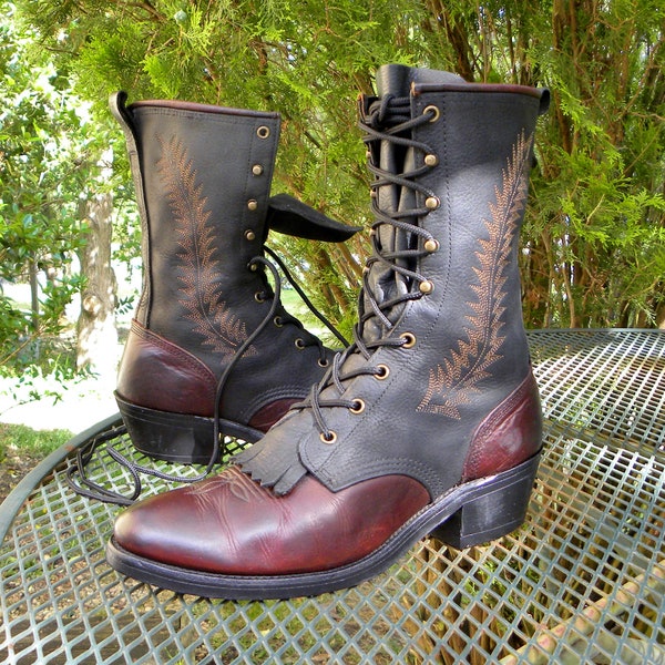 Lace up Packer Boots - Etsy