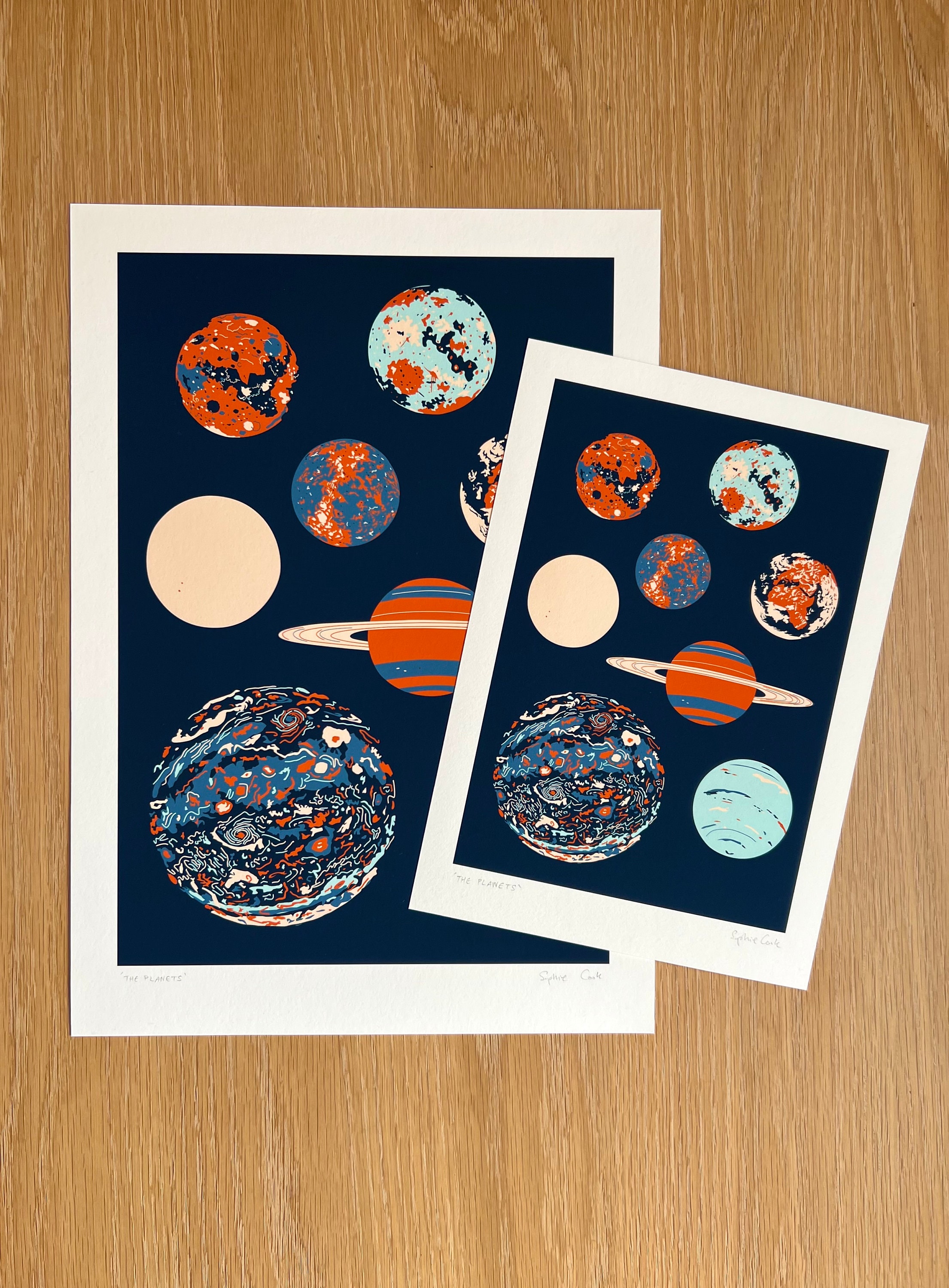 Space Print / Unframed Wall Art / Astronomy Planets / Illustrated ...