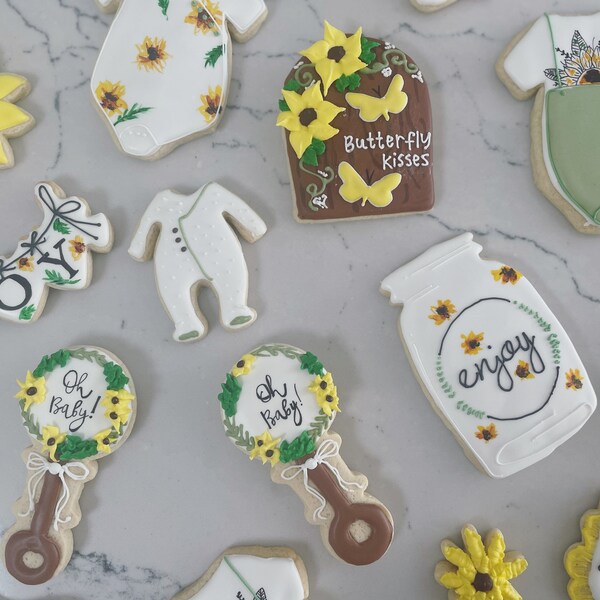 Sunflower Cookies - Etsy