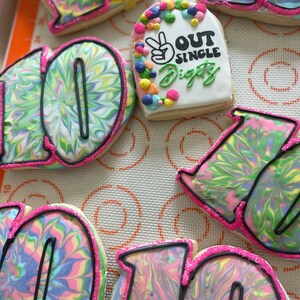 Peace Out Single Digits Theme Cookies - Etsy