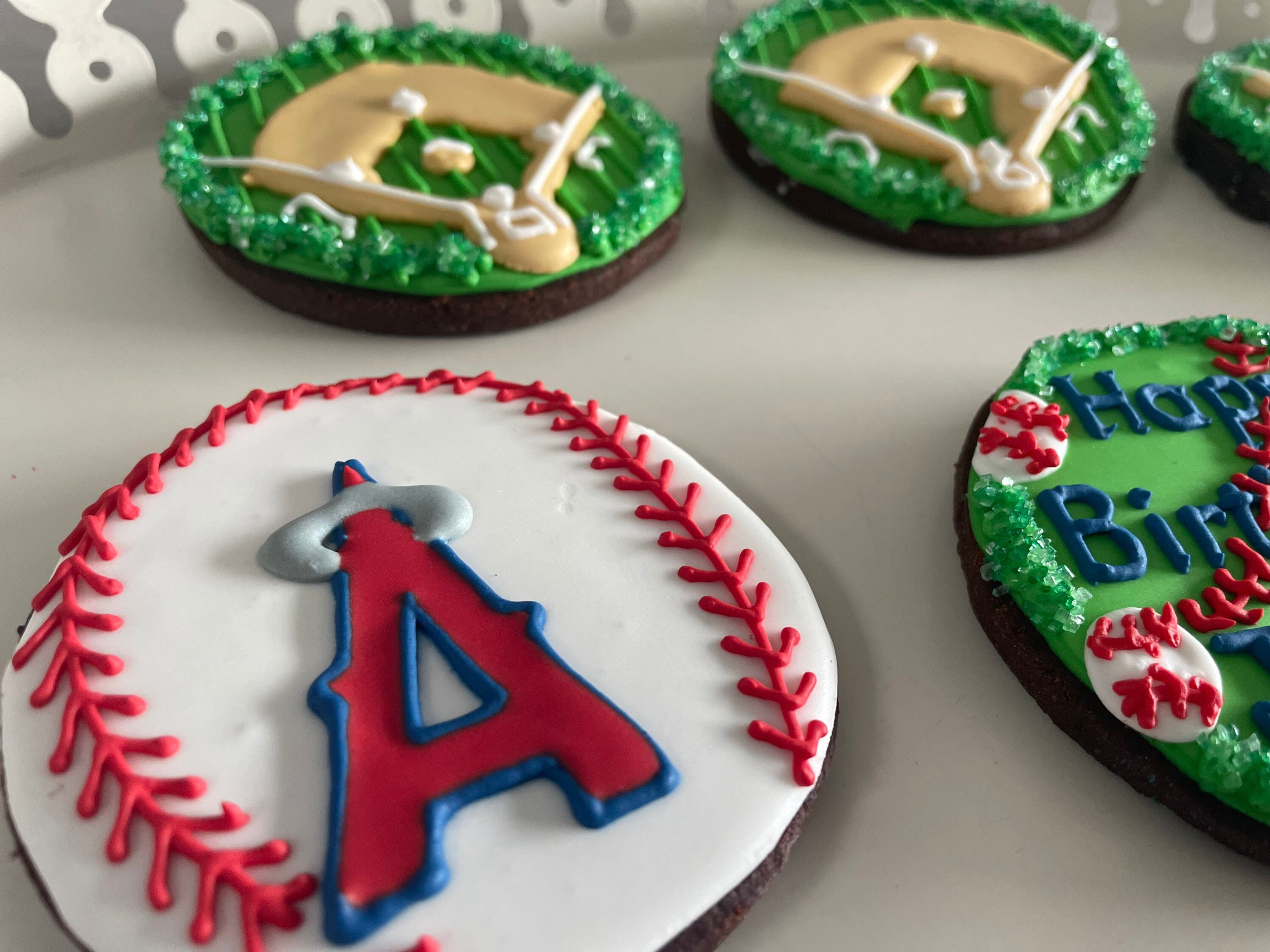 Baseball Theme Cookies Custom Teams - Etsy