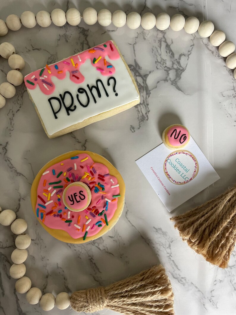 Will You Go to Prom Yes or No Proposal Cookies - Etsy