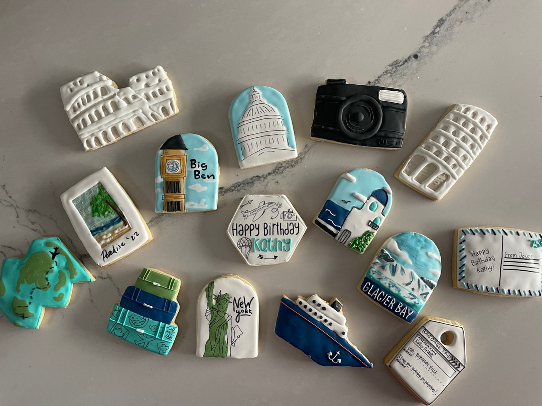 Travel Theme Cookies - Etsy